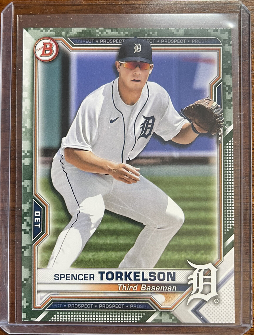 2021 Bowman Spencer Torkelson #BP-96 CAMO PARALLEL Detroit Tigers Pre ...