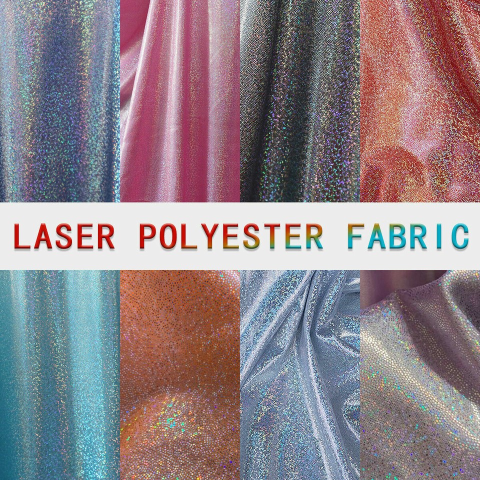 Glitter Laser Polyester Fabric Holographic Wedding Background Decor ...