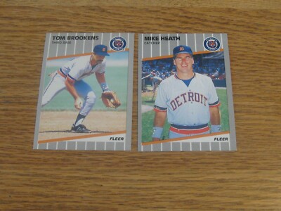 MIKE HEATH TOM BROOKENS 1989 Fleer Wrong Backs Error Pair TIGERS | eBay