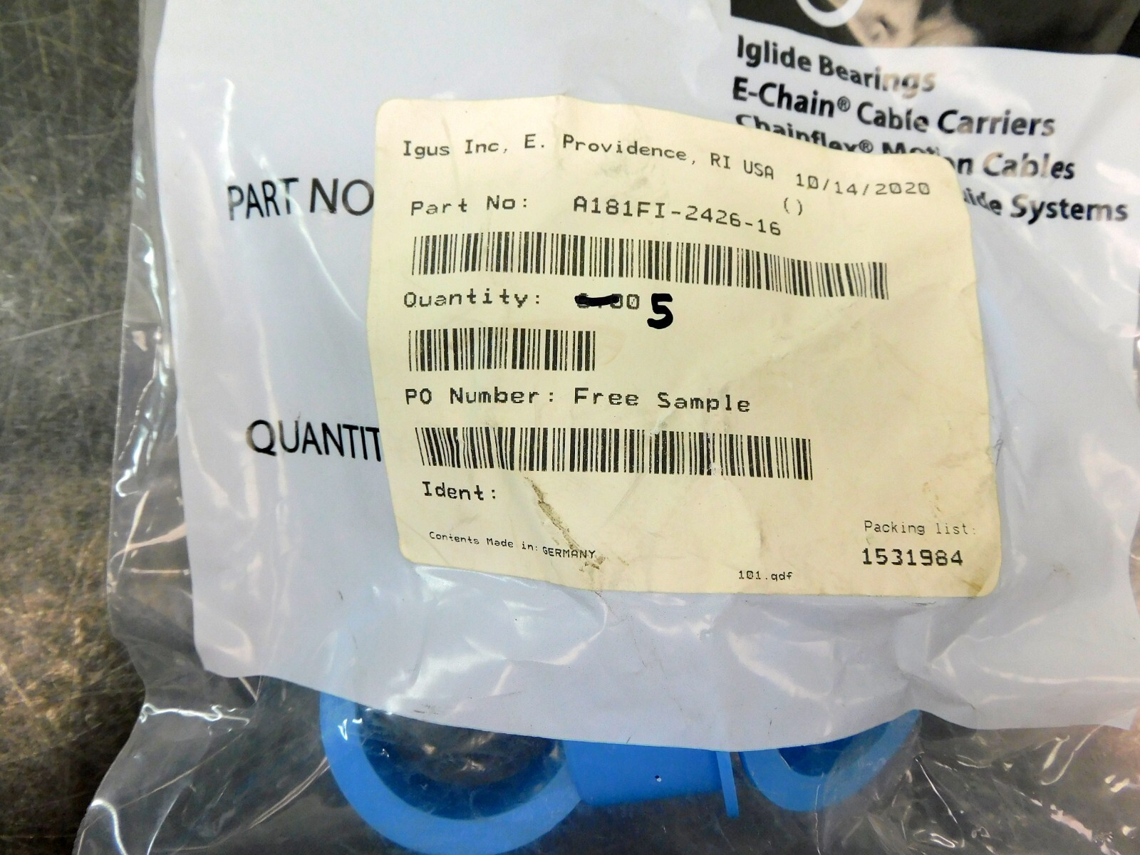 IGUS Iglide A181 Sleeve Bearing with Flange Imperial A181FI-2426-16 Lot ...