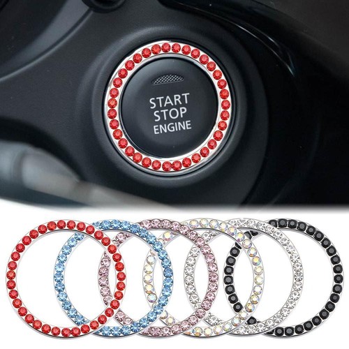 Zinc Alloy Car Ignition Diamond Sticker 3D Switch Rhinestone Stickers ...