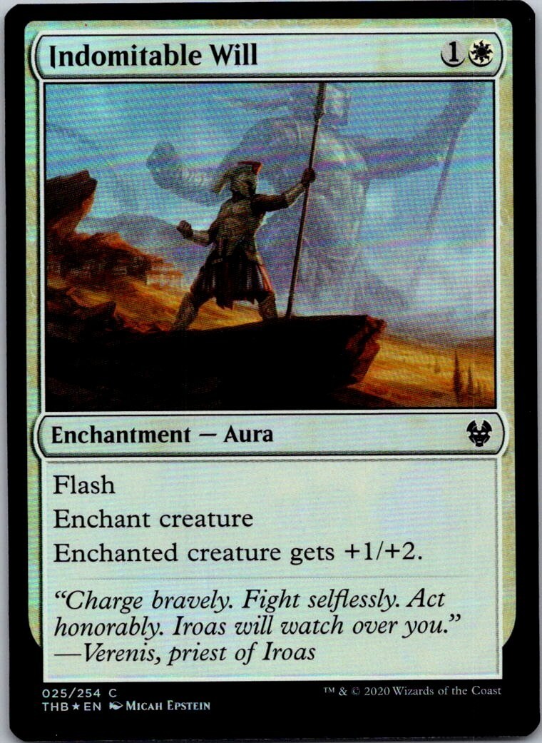 Magic the Gathering Foil Indomitable Will Theros Beyond Death MTG Free ...
