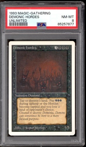Magic MTG Unlimited Demonic Hordes PSA 8 NEAR MINT NM | eBay