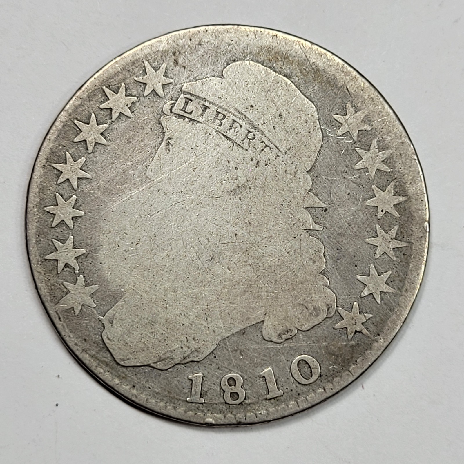 1810 50c Capped Bust Half Dollar Early Date Genuine US Silver Type Coin ...