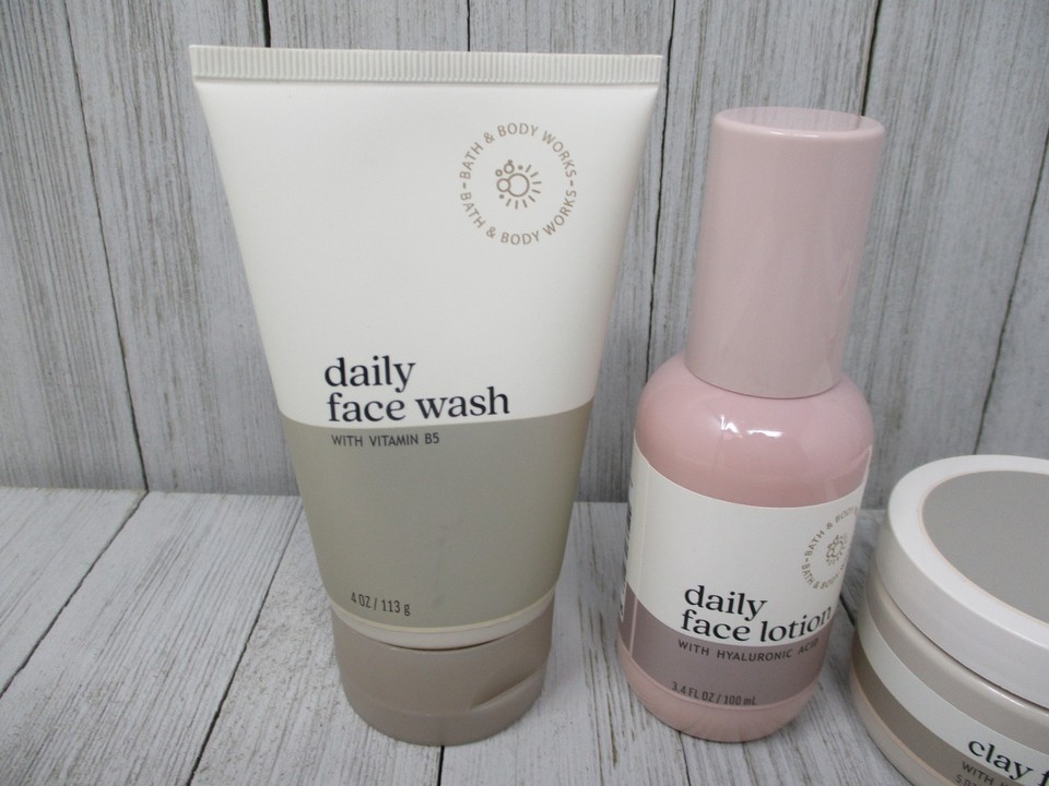 Bath and Body Works Daily Face Wash Face Lotion Face Cream Clay Mask ...