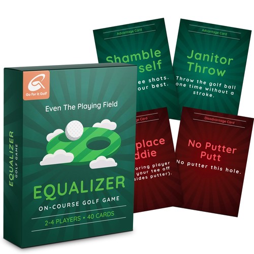 Equalizer On-Course Golf Card Game w/ Skill-Level Cards for All Skill ...