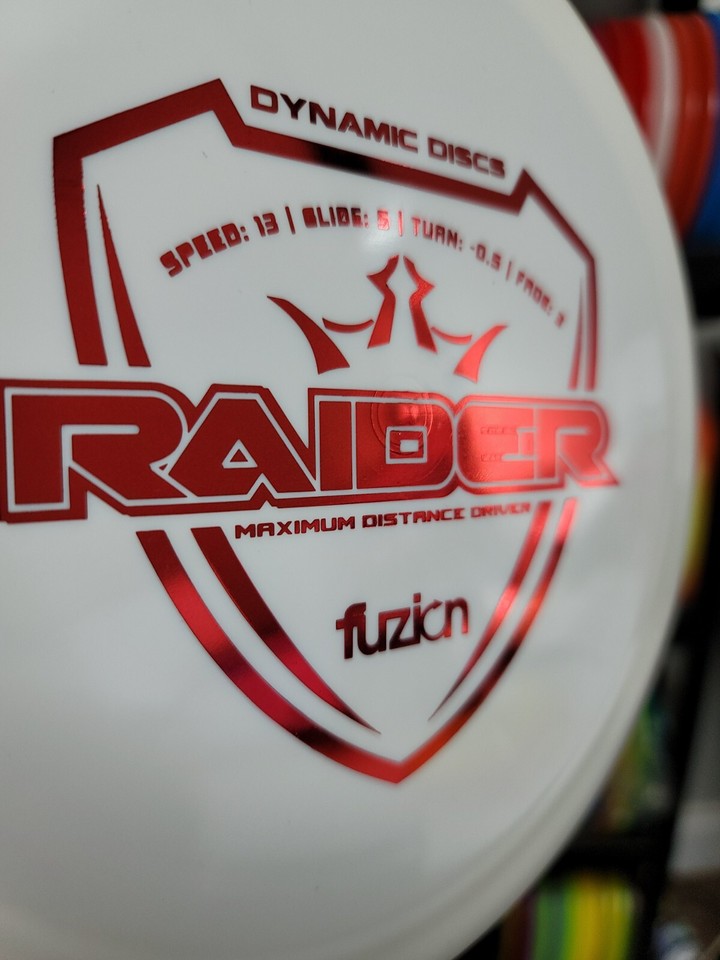 DYNAMIC DISCS Fuzion RAIDER Disc Golf Driver White 174g | eBay