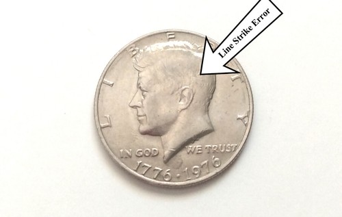 Bicentennial No Mint Mark 1776-1976 Kennedy Half Dollar Line Strike ...
