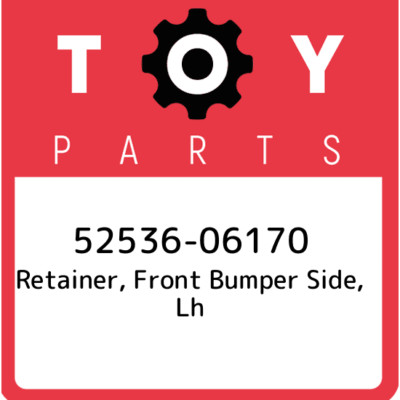 52536-06170 Toyota Retainer, front bumper side, lh 5253606170, New ...