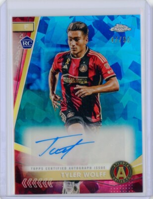 2024 Topps Chrome Sapphire MLS TYLER WOLFF Atlanta AUTO Autograph 47/90 ...