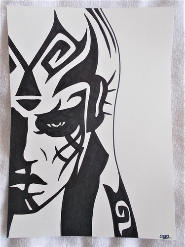 A4 Art Marker Pen Sketch Drawing Darth Talon Sith from Star Wars Poster ...