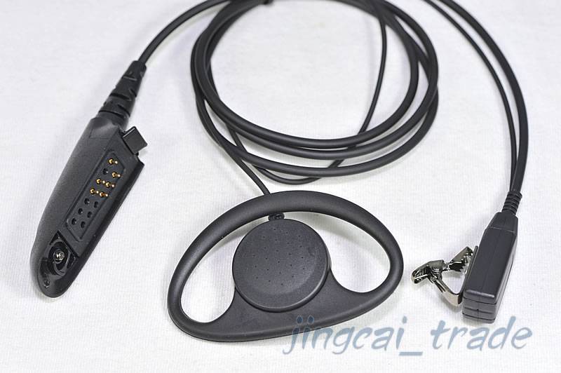 D-Shape PTT Earpiece Earphone Headset for Motorola Radio GP328 GP340 ...