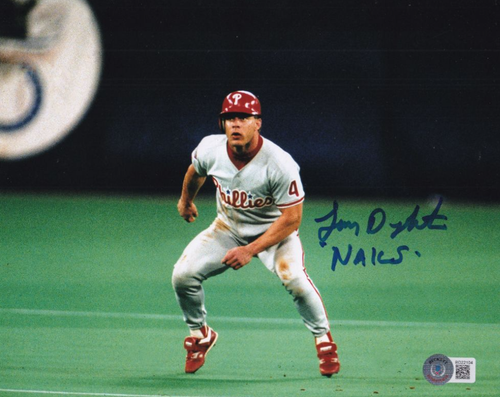 LENNY DYKSTRA Nails" Signed Philadelphia Phillies 8x10 Photo(Beckett ...