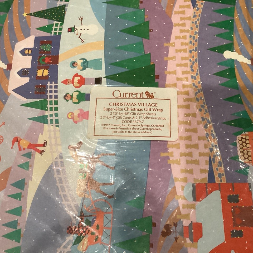 Vintage Christmas Wrapping Paper Made In USA- Lot of 48 Sheets- Plus ...