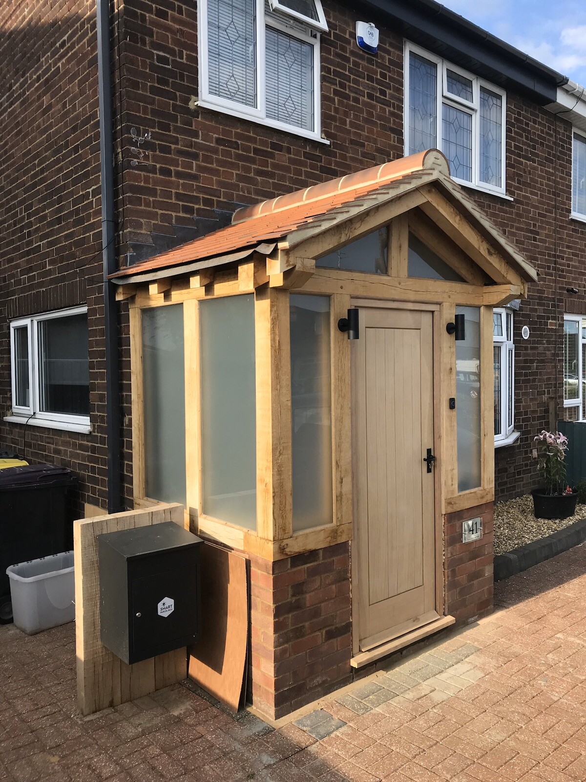 Bespoke Green Oak Frame Porch, Canopy | eBay UK