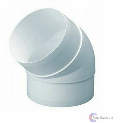 Ducting 45 Degree Elbow Joint Bend Ventilation Duct Pipe 4" 100mm ...