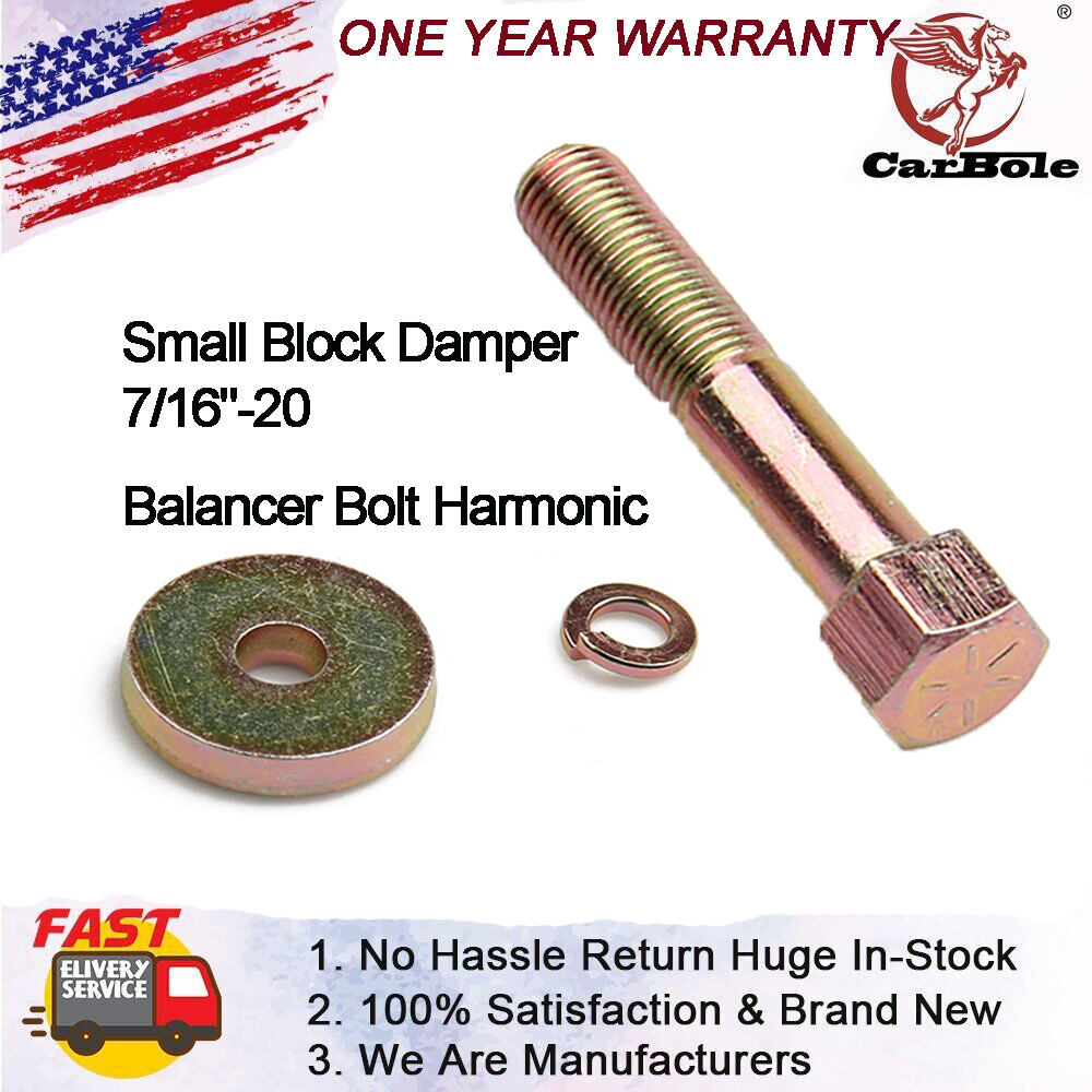 For SBC Balancer Bolt Harmonic Chevrolet 280 305 350 383 Small Block ...