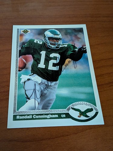 RANDALL CUNNINGHAM Autographed Signed 1991 Upper Deck Football card ...