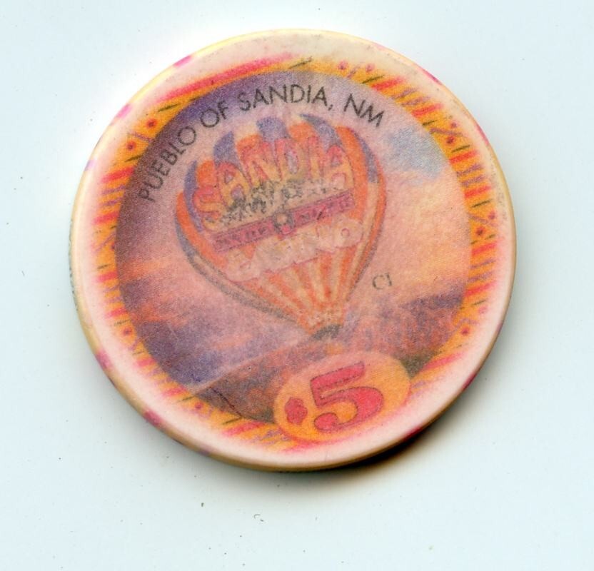 5.00 Chip from the Sandia Casino Albuquerque New Mexico Balloon | eBay