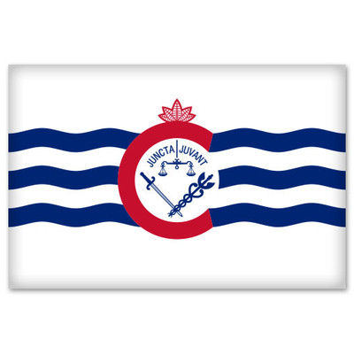 Cincinnati Ohio City Flag car bumper sticker window decal 5" x 3" | eBay