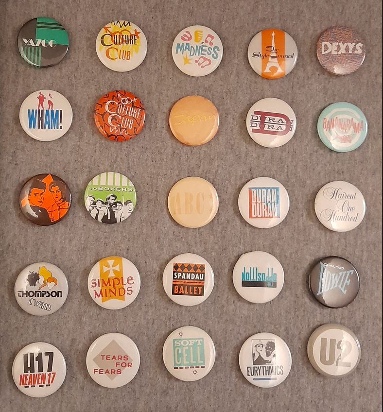 Vintage Pin Badges Collection Of 25x 1980's Music | eBay UK