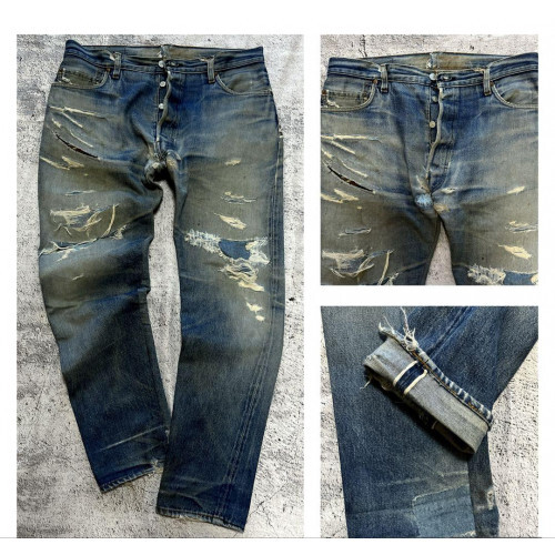 LEVI'S / 80's 501 selvedge denim pants [Used Good Remake LEVI'S / 80's 501 selvedge denim pants [Used Good Remake