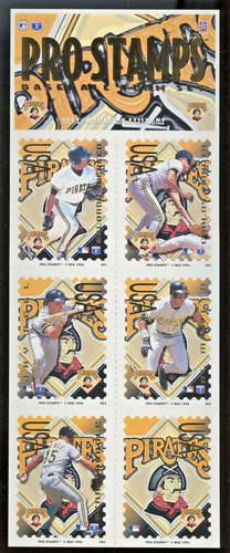 Pittsburgh Pirates 1996 Pro Stamps Stickers Team Set 5 Players Carlos ...