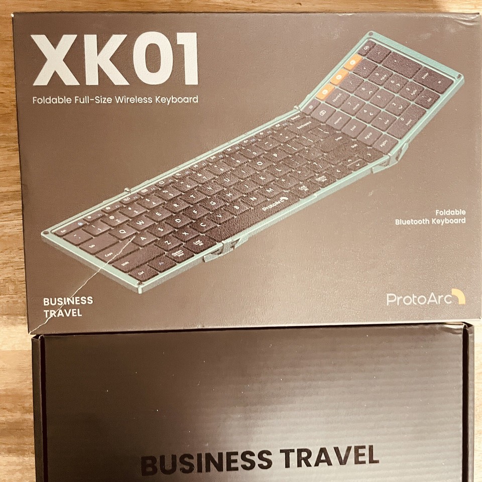 ProtoArc Foldable Bluetooth Keyboard, XK01 Full Size Folding Wireless ...