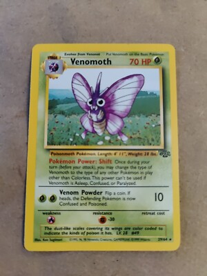 Pokémon TCG Venomoth Jungle 29/64 Regular Unlimited Rare | eBay