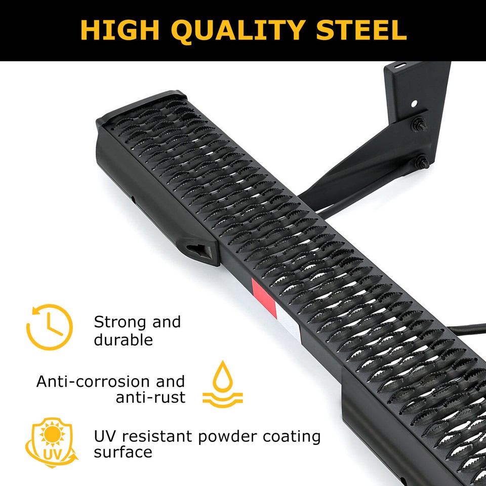 Rear Step Running Board W/ Dock Bumpers For Ford Transit 150/250/350 ...