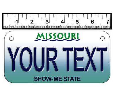 PERSONALIZED ALUMINUM MOTORCYCLE STATE LICENSE PLATE-MISSOURI | eBay