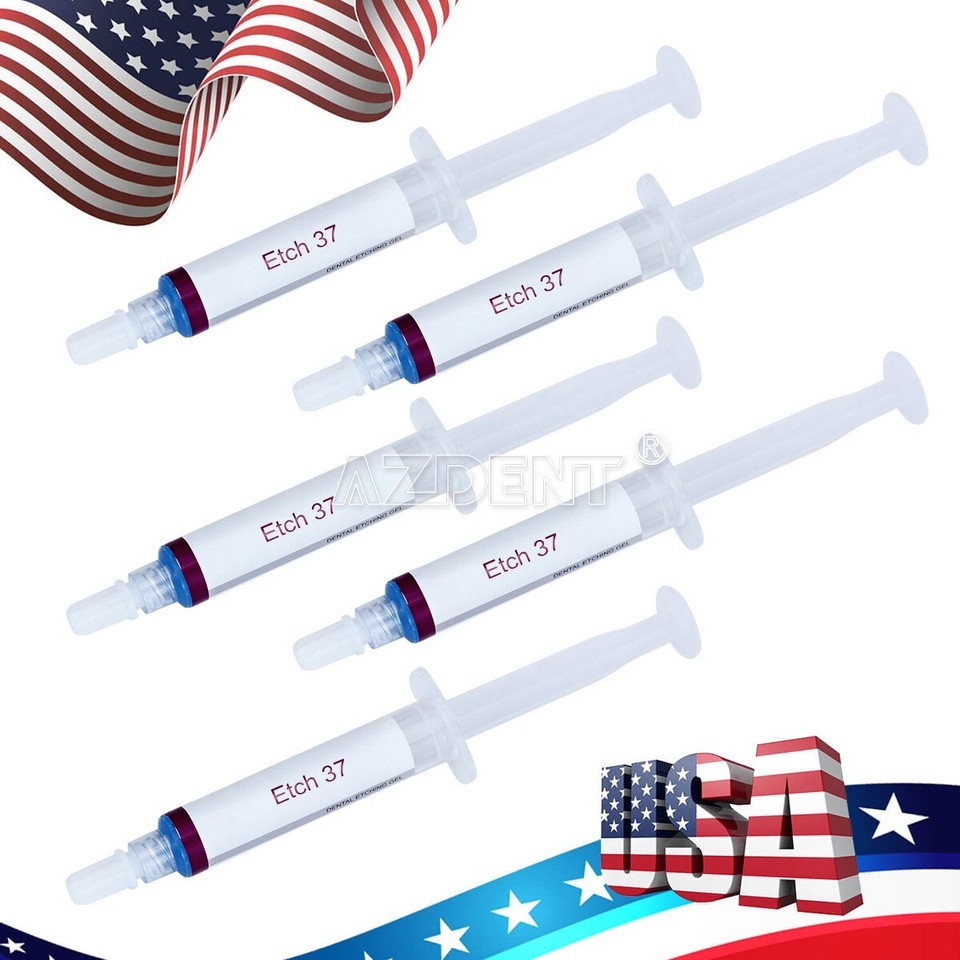 10Pcs Dental 37% Gel de Grabador de Ácido Fosfóric Compuesto F Esmalte ...