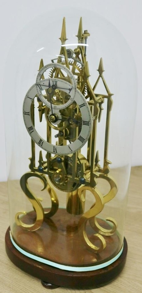 Rare Antique Sub Seconds English Single Fusee Skeleton Regulator Clock ...