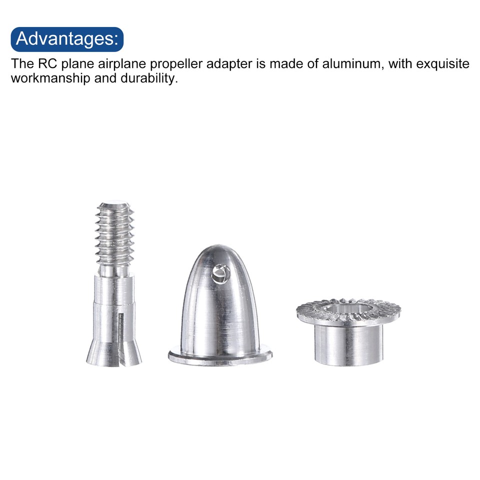 2PCS 2mm RC Plane Airplane Spinners Extrusion Propeller Adapter Saver ...