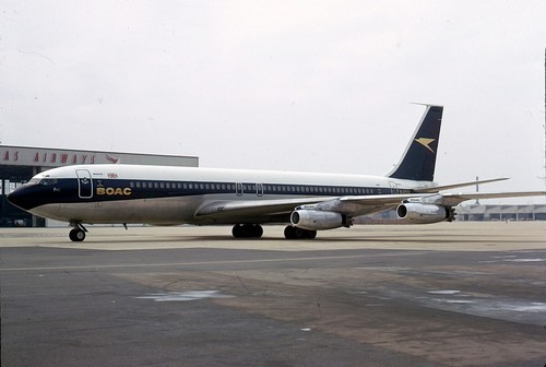 BOAC, Boeing 707, G-APFB, at Sydney Australia, in 1970, aircraft slide ...