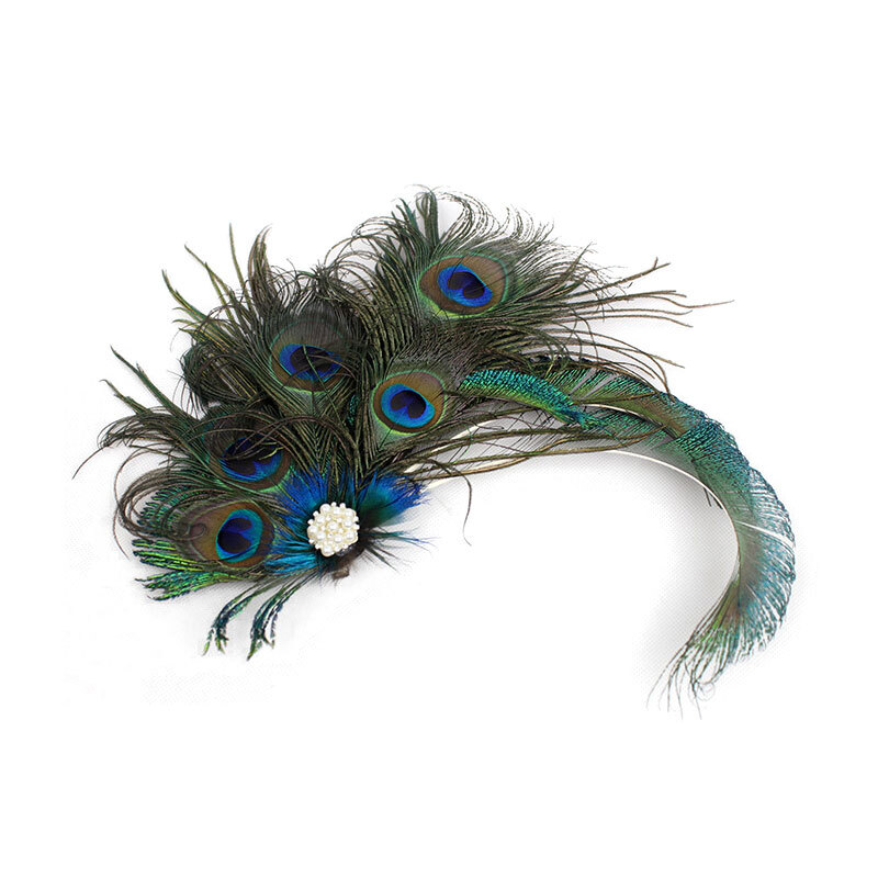 Handmade Peacock Feather Fascinator Clip Women Hat Bridal Wedding ...