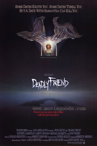 DEADLY FRIEND Movie POSTER 27x40 Matthew Laborteaux Kristy Swanson ...