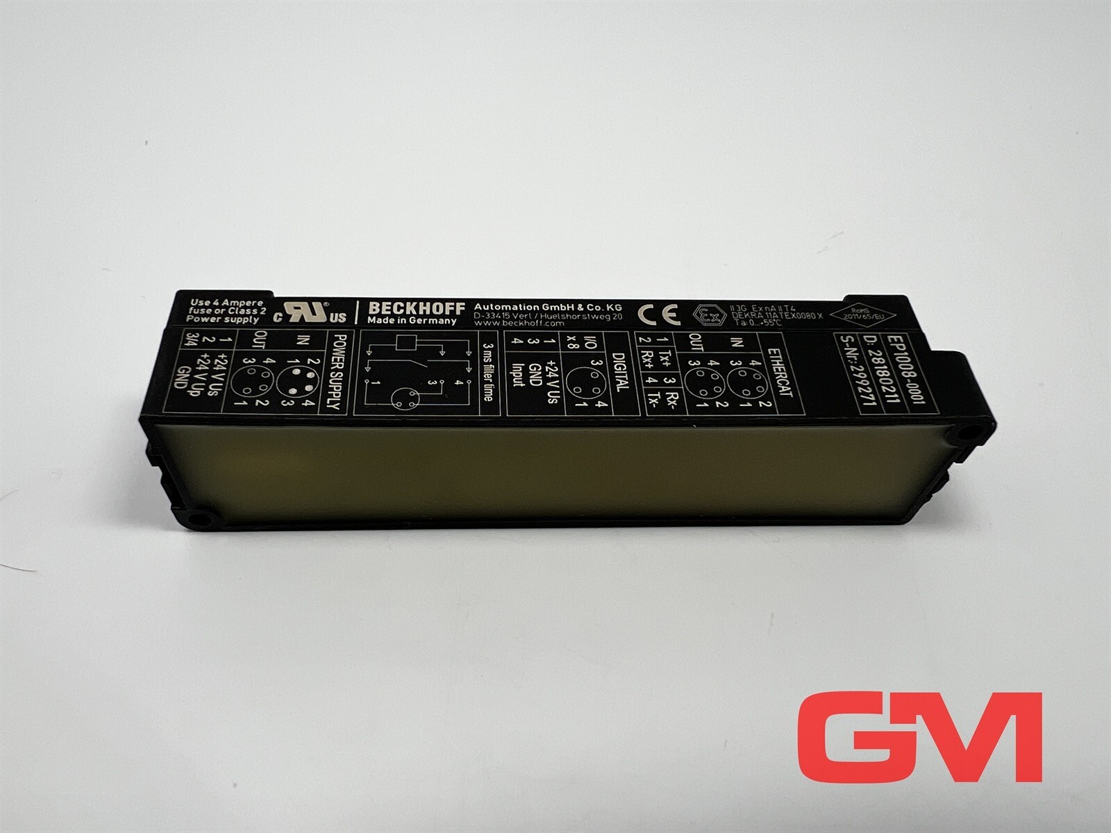 Beckhoff EtherCAT Box EP1008-0001 24VDC 3ms M8 8-Kanal-Digital-Eingang ...