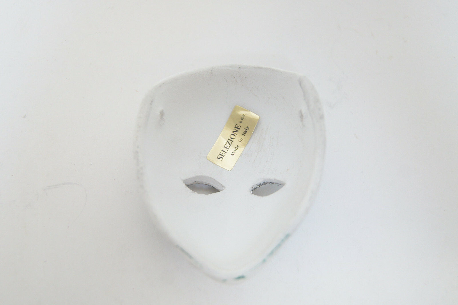 Pair of Plaster Porcelain Face Masks from Italy Selezione SNC Colorful ...