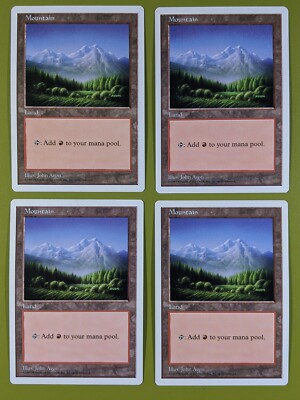 Mountain (443) x4 Fifth Edition 5th 4x Magic the Gathering MTG White ...