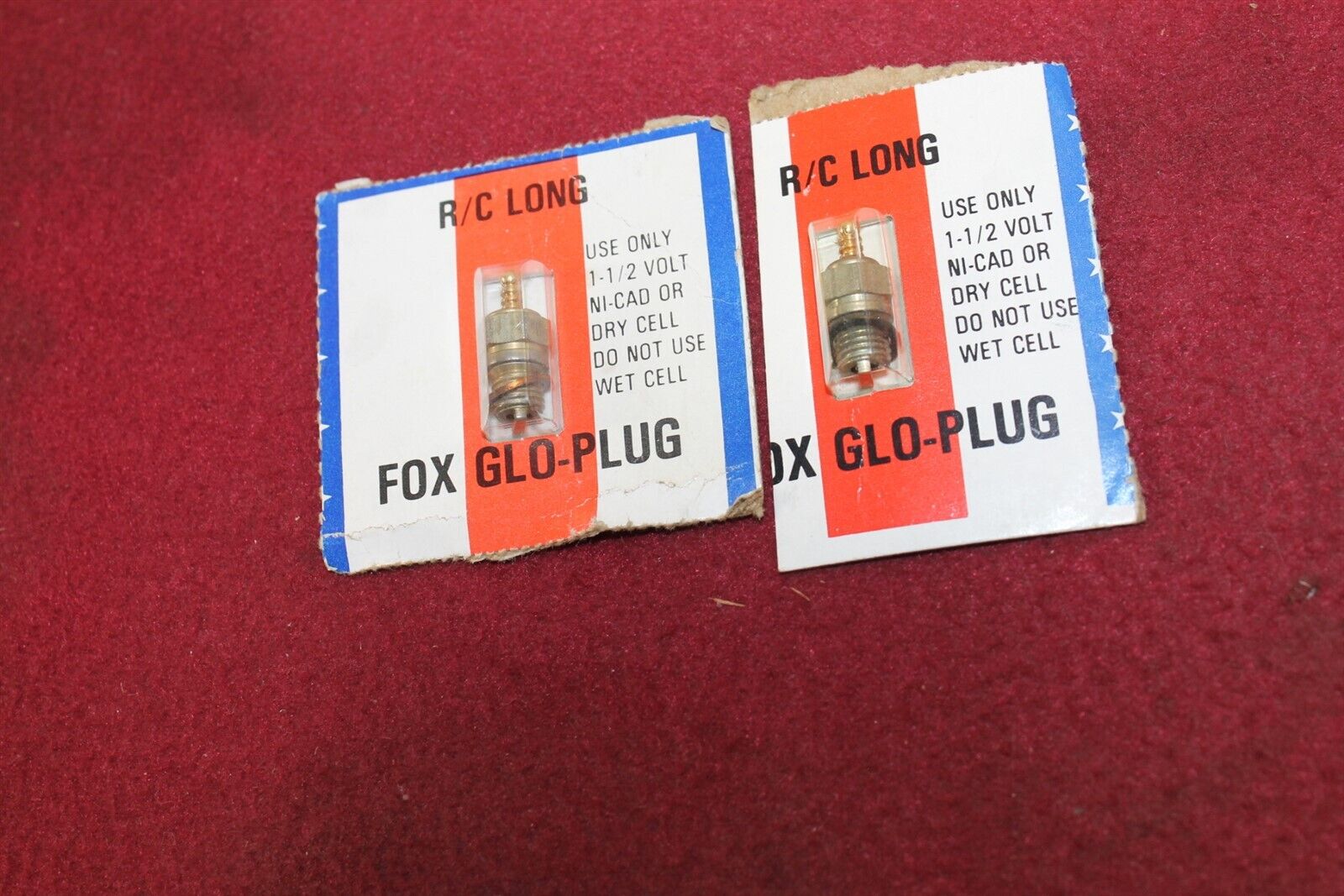 2 FOX MODEL AIRPLANE BOAT CAR ENGINE GLOW PLUG RADIO CONTROL R/C LONG ...