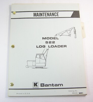 Bantam Koehring 522 Forestry Log Loader Maintenance Manual | eBay