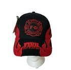 Fire Department First In Last Out Flames Embroidery Adjustable Cap New ...