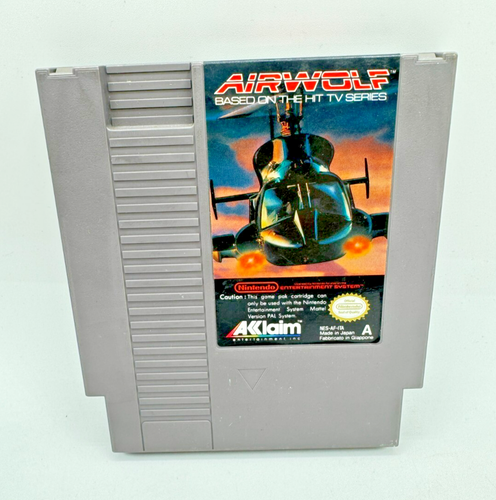 Airwolf Basé Sur La Série TV À Succès Nintendo NES PAL ITA Jeu Usagé ...