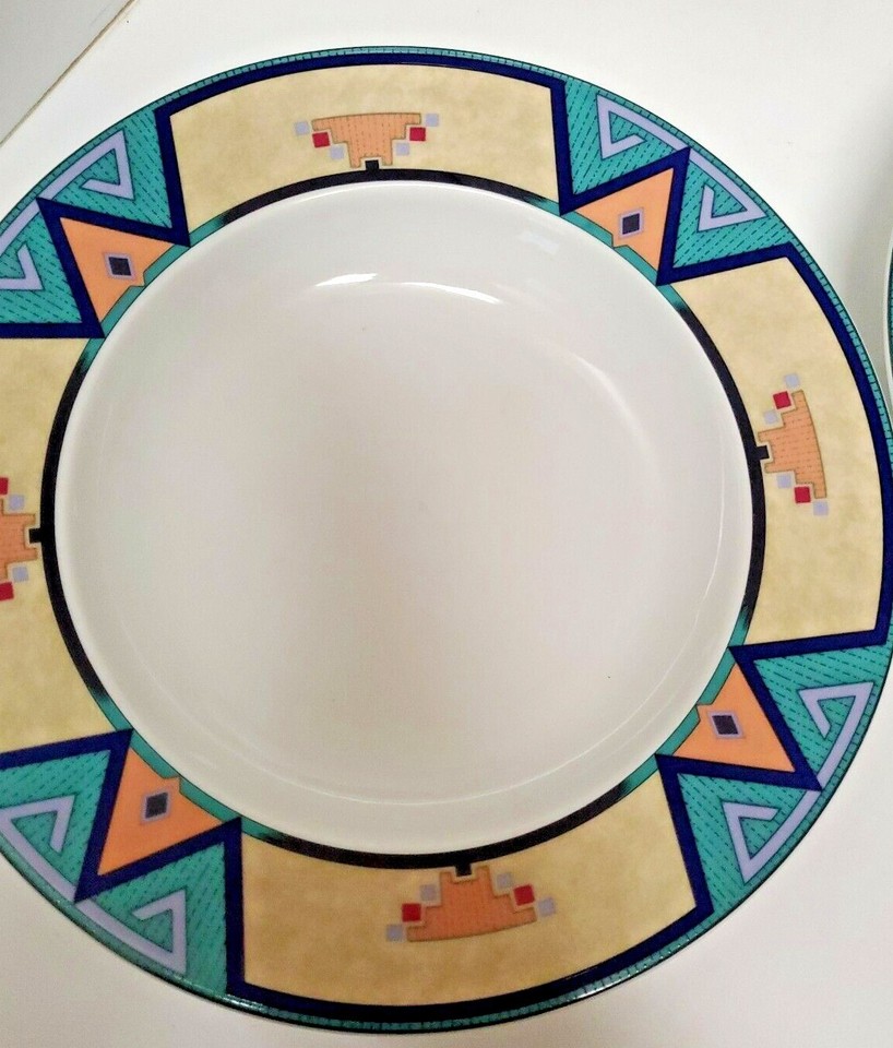 Christopher Stuart Montero Set of 3 Soup Bowls South Western Blue Green ...