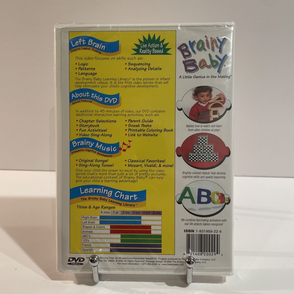 Brainy Baby: Left Brain - Inspires Logical Thinking (2002 DVD)-Factory ...