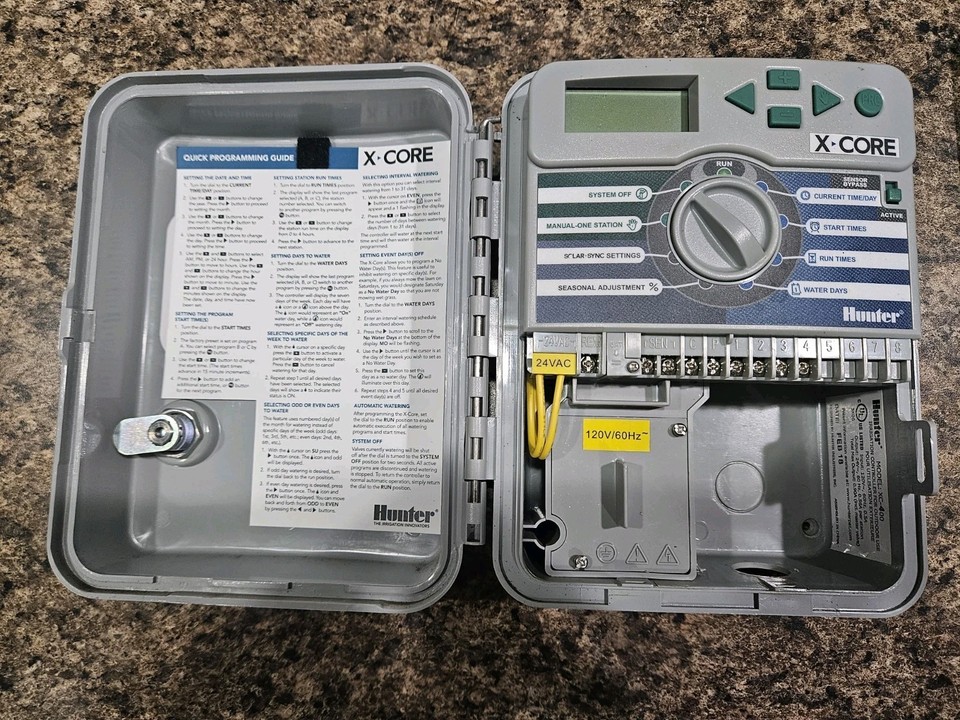 Hunter X-Core XC-400 4 Station Outdoor Sprinkler Timer Irrigation ...