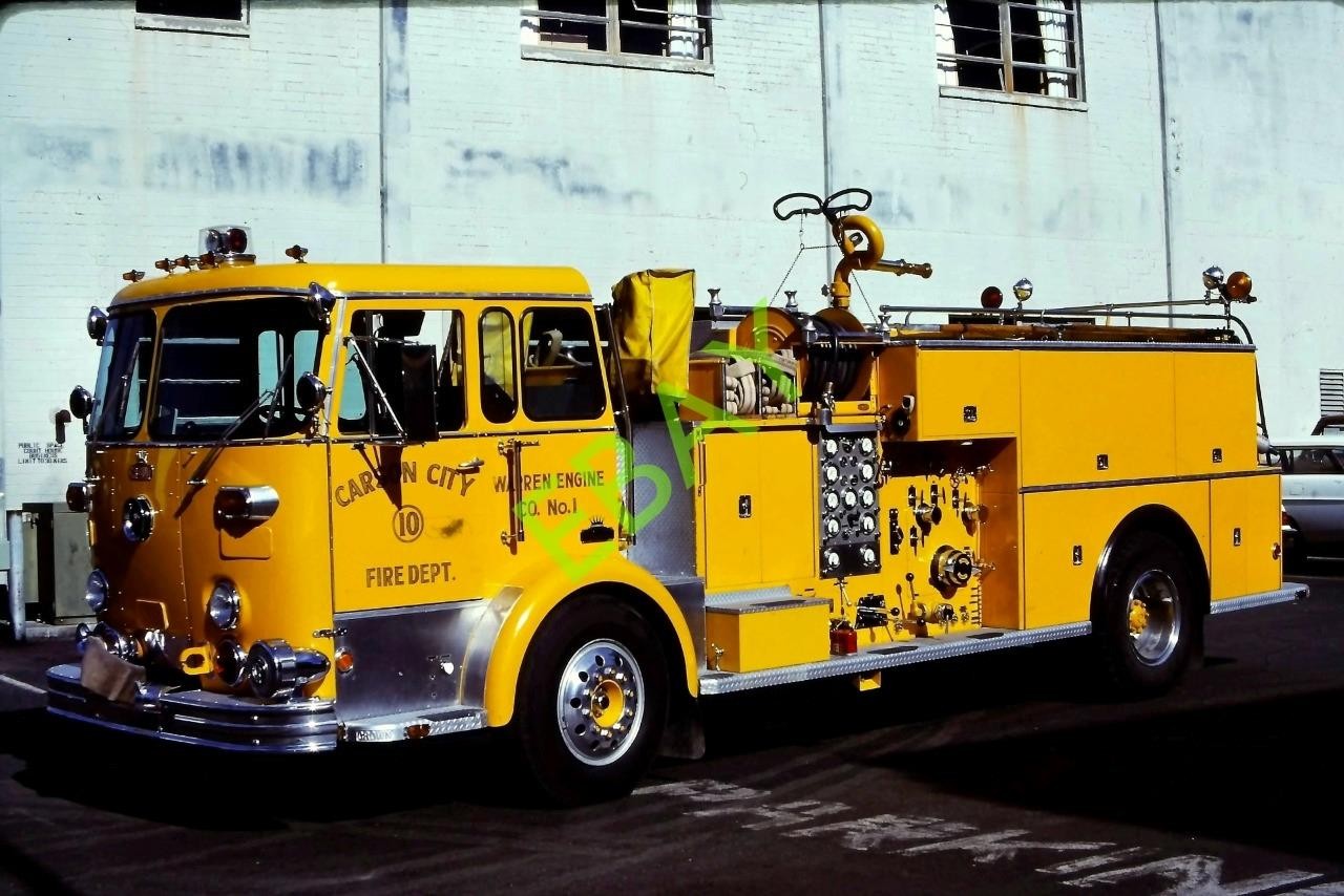 CARSON CITY, NV Fire Apparatus SLIDE: E-10 1970 CROWN | eBay