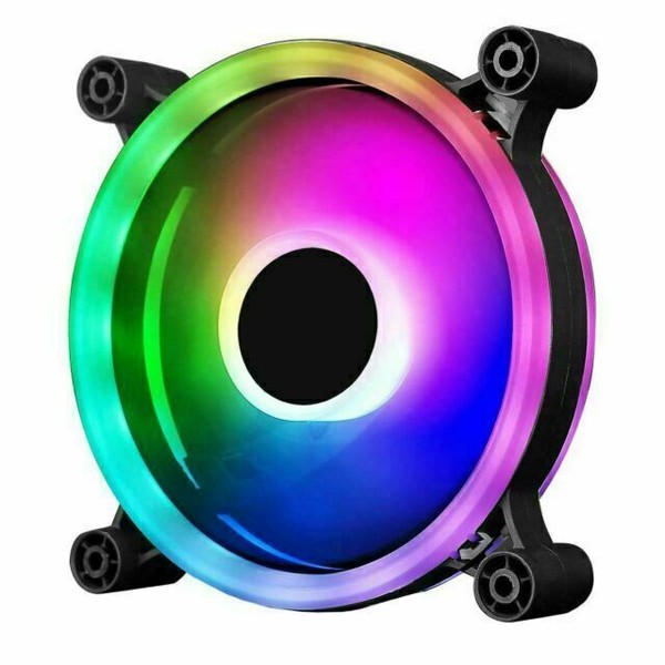 CiT RAIDERDUALRGBFAN Raider Dual - Ring 16 LED 120mm Rainbow RGB Fan ...