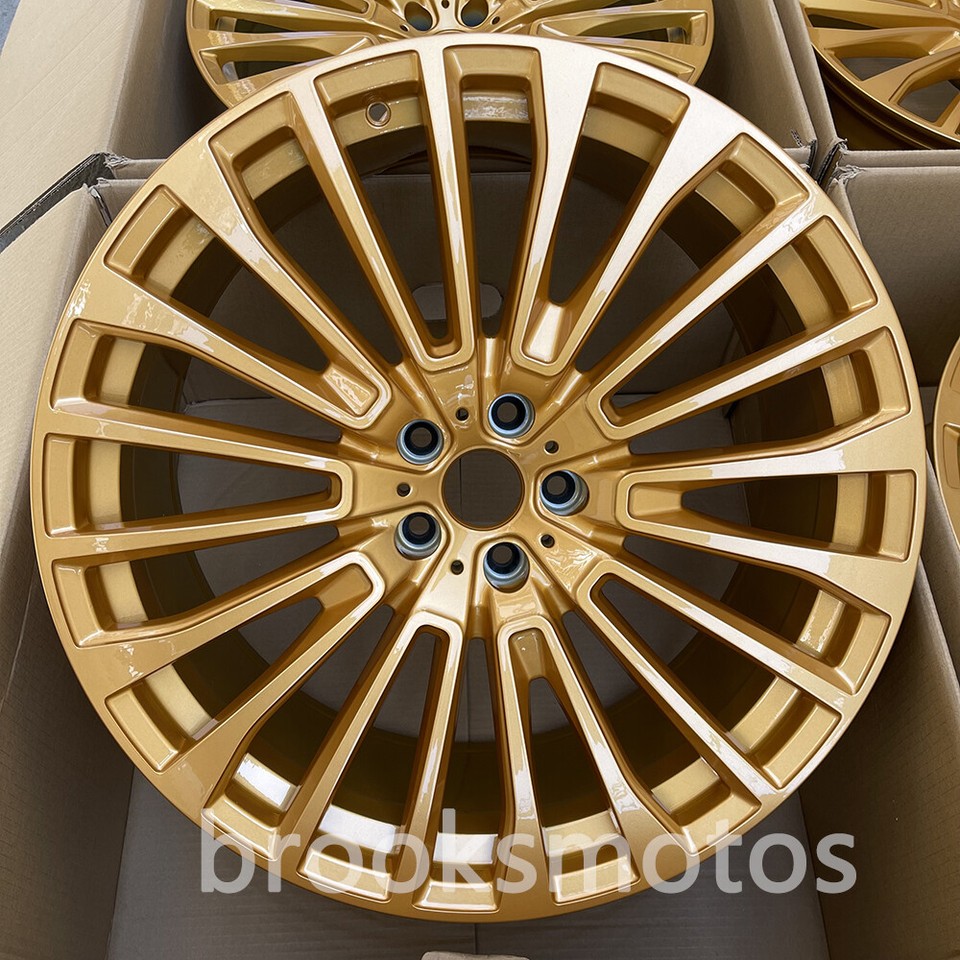22" NEW MULT SPOKE GOLD STYLE WHEELS RIMS FIT 2023+ BMW G09 XM 5X120 ...